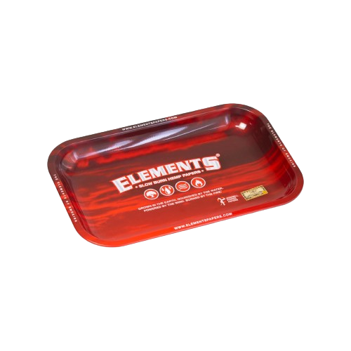 BANDEJA ELEMENTS ROLLING TRAY PEQUENA 18X28CM - VERMELHA | Tabacaria Trevo